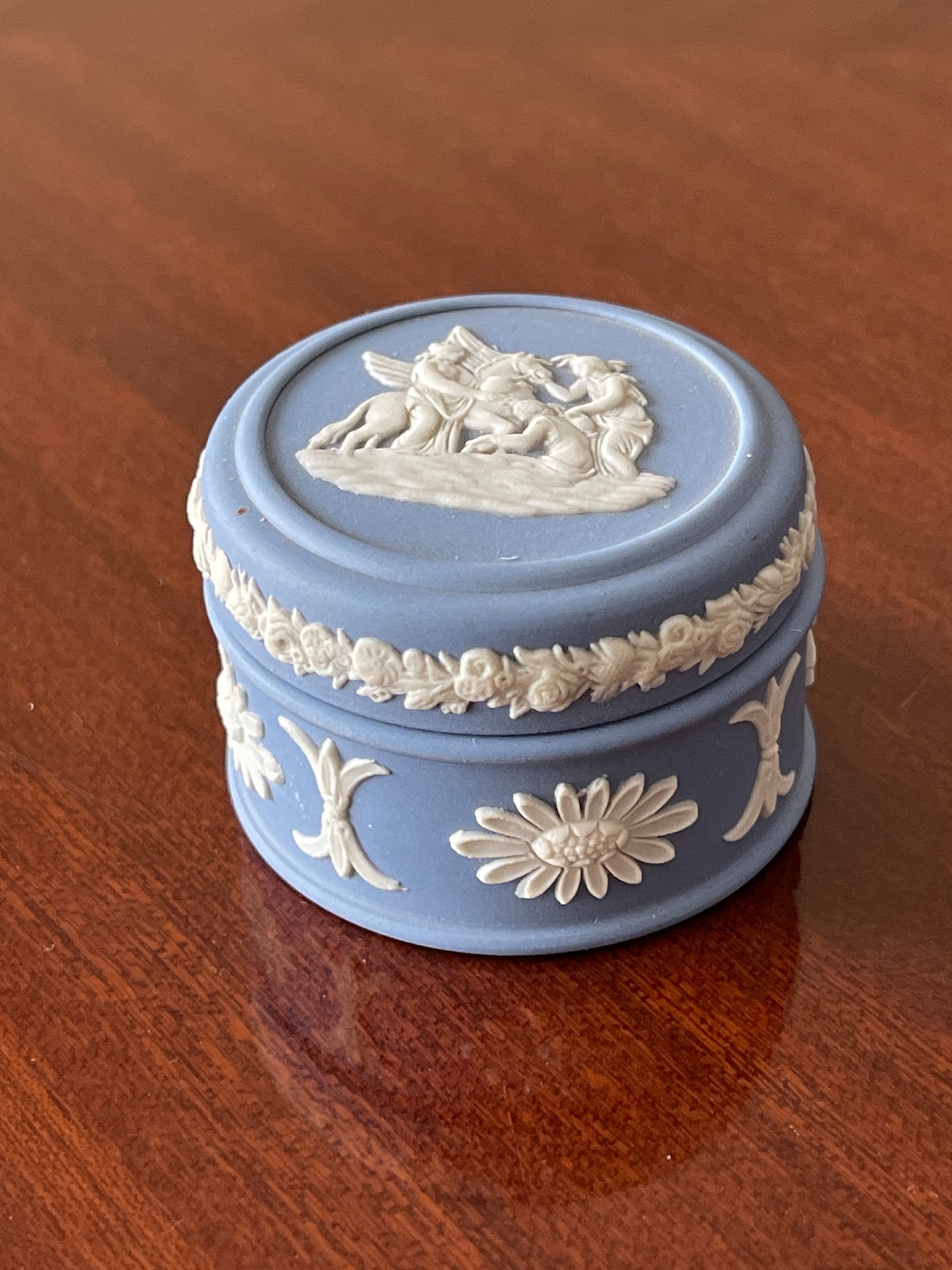 Blue Jasper Ware ,small Wedgewood Trinket Box , Pegasus Trinket Box ...