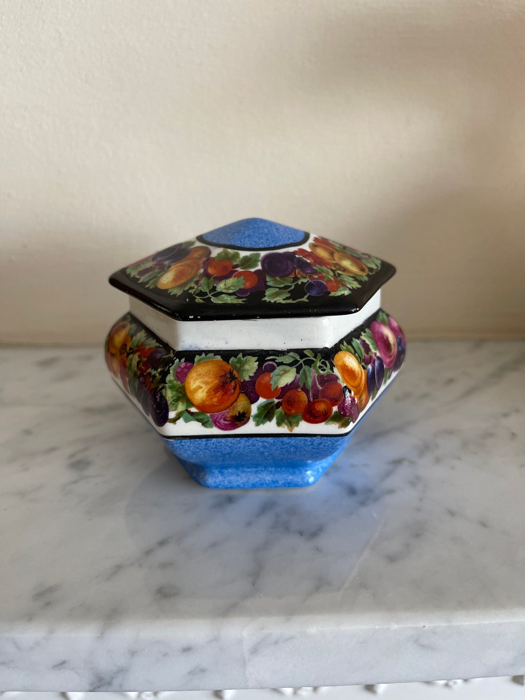 Wedgewood, Imperial Porcelain Antique Wedge Wood Hexagonal Trinket Box ...
