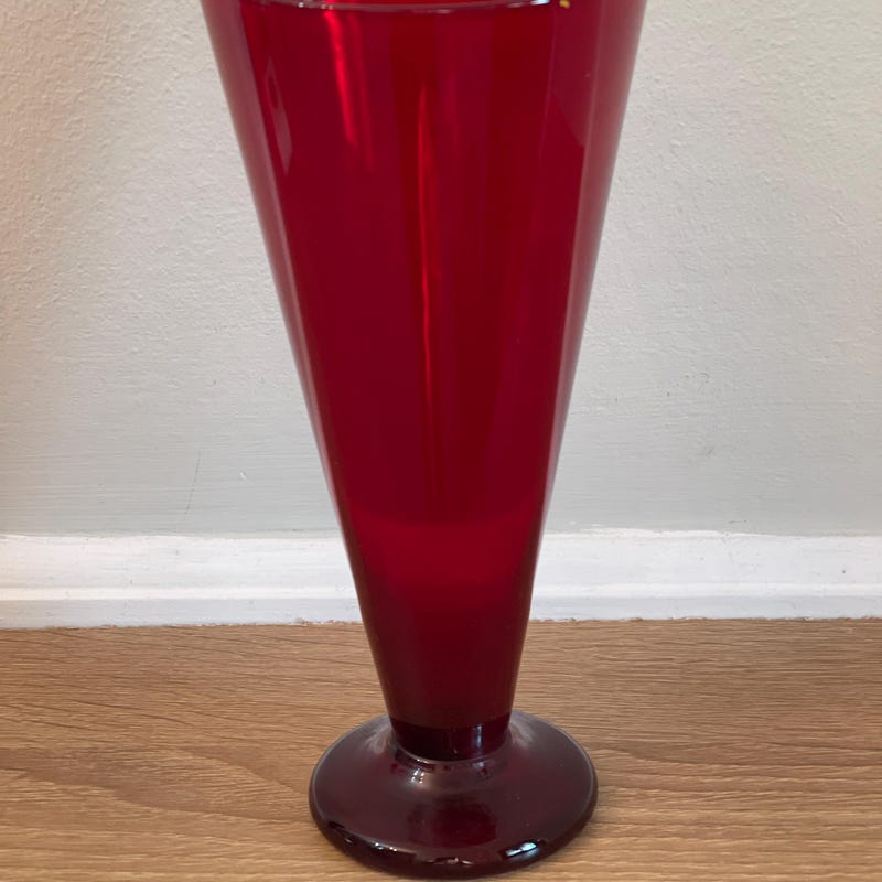 Conical Glass Vase - Etsy