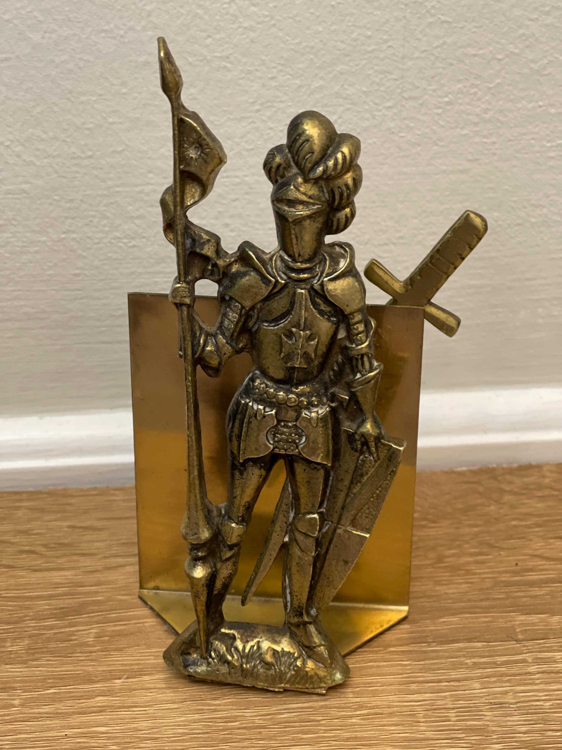 Knight in Armour Brass Letter Holder/letter Rack With Letter Opener ...