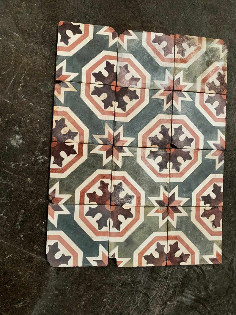 Lot of 12_reclaimed Greek Tiles - Etsy