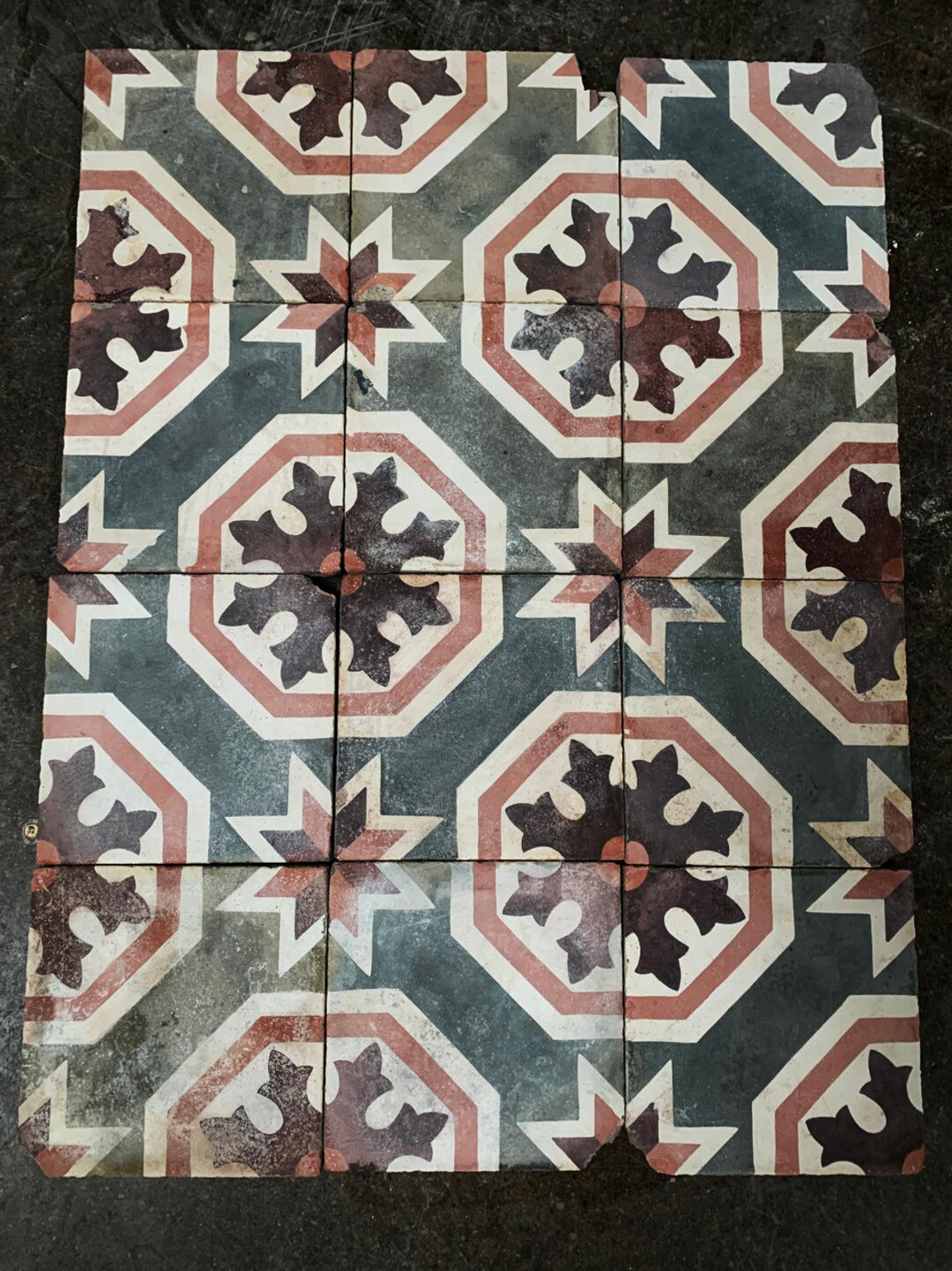 Lot of 12_reclaimed Greek Tiles - Etsy