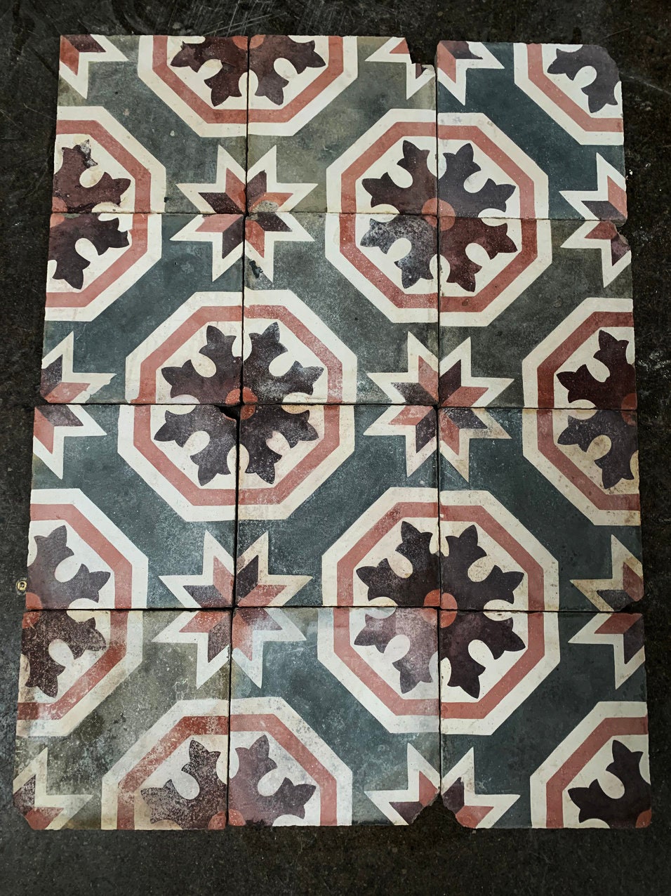 Lot of 12_reclaimed Greek Tiles - Etsy