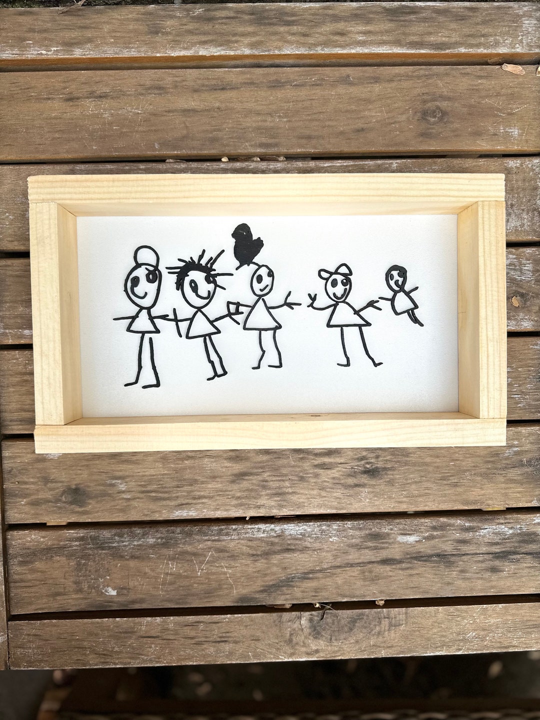 Medium Custom Wooden 3D Doodling, Childs Drawing Keepsake, Child’s ...