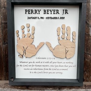 Memorial Handprints With Engraving - Etsy