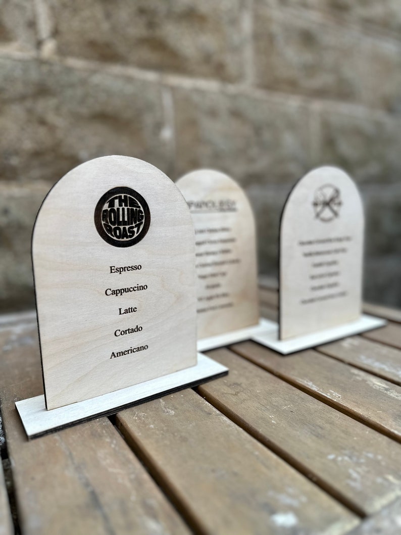Engraved Wooden Menu, Laser Engraved Menu, Wooden Bar Menu, Wooden ...
