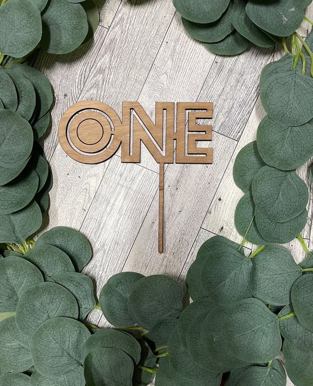 One Cake Topper, One Wooden Cake Topper, Wooden Cake Topper, First ...