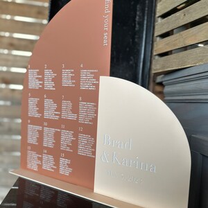 Double Arch Wedding Seating Chart, Terracotta Seating Chart,double Arch ...