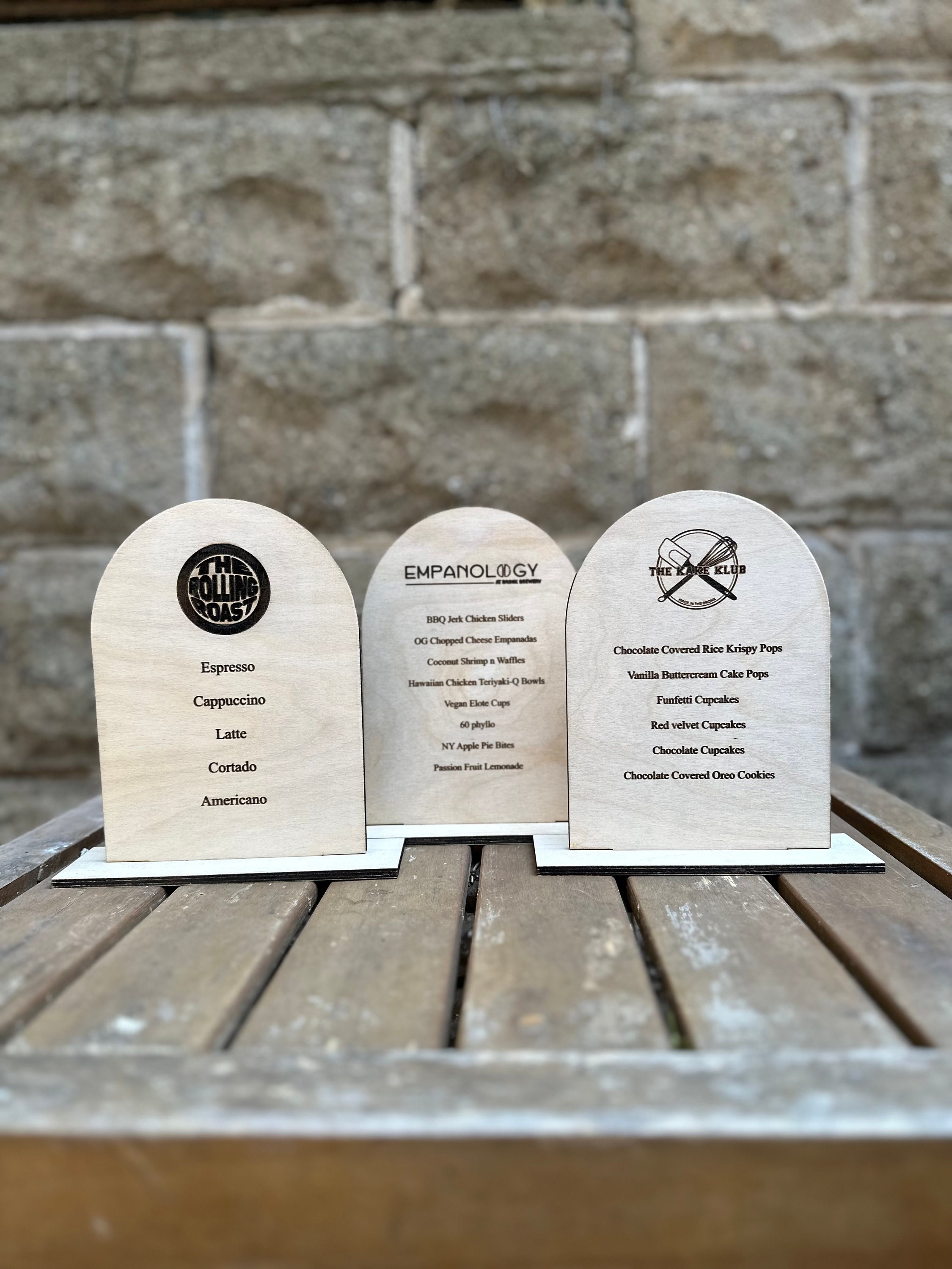 Engraved Wooden Menu, Laser Engraved Menu, Wooden Bar Menu, Wooden ...