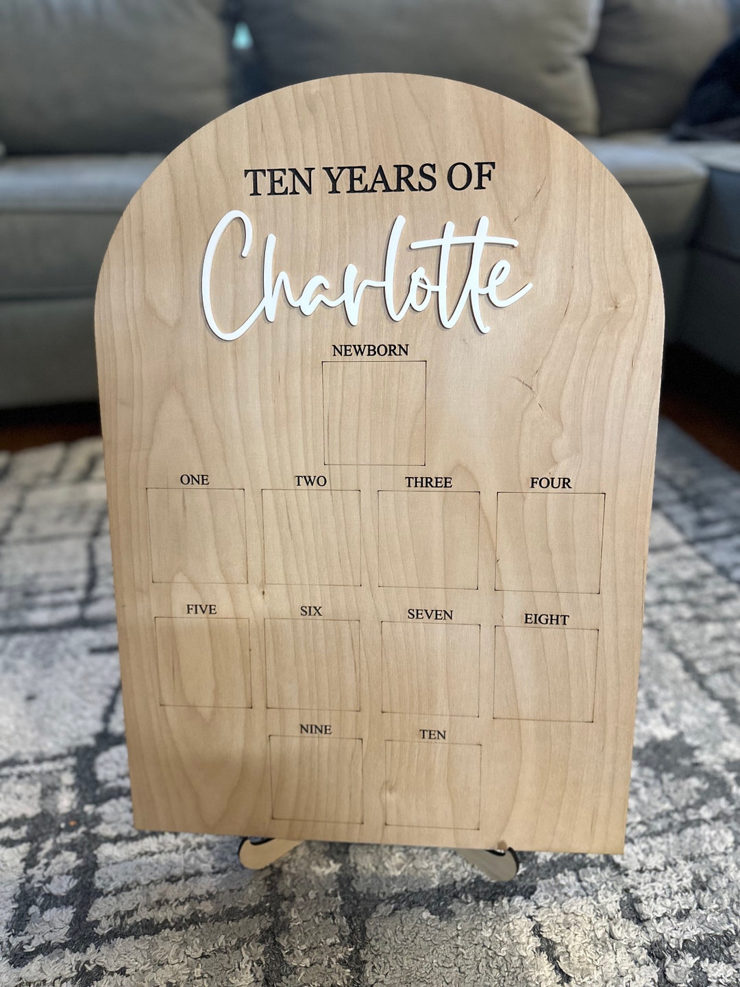 Ten Years Of, Ten Year Memory Board, 10th Birthday Memory Board, Tenth ...