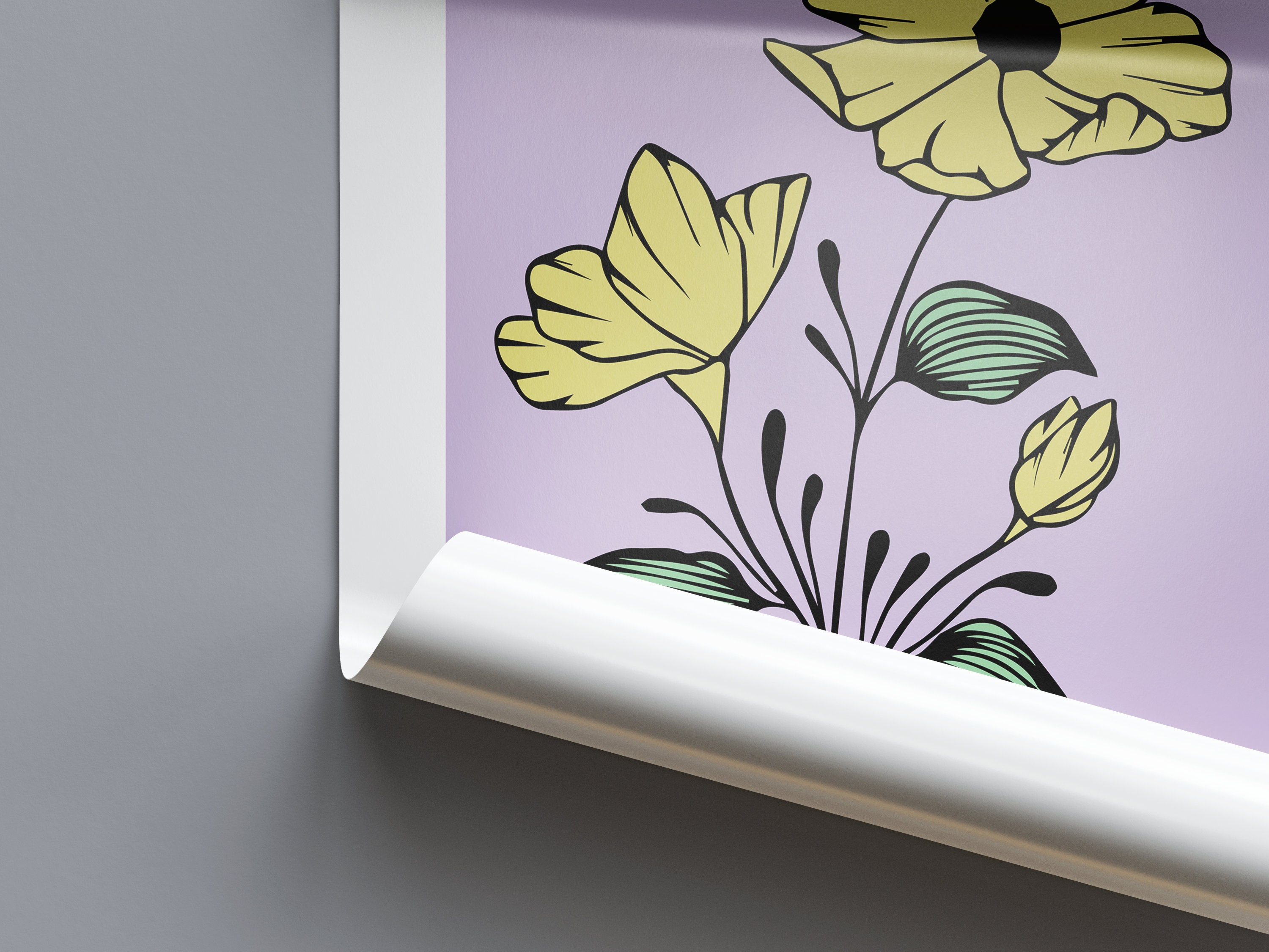 Yellow Flower Art Print Printable Download - Etsy