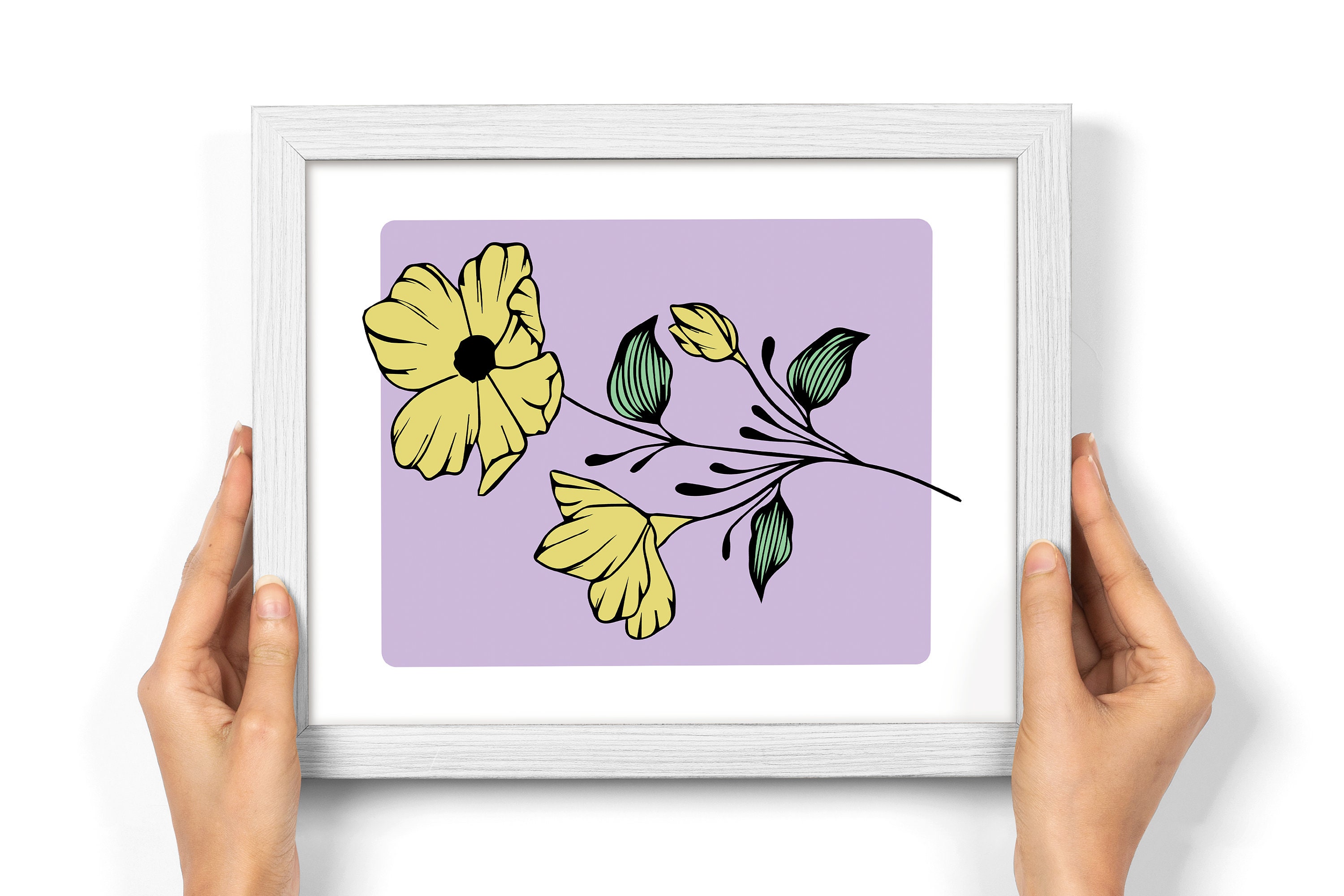 Yellow Flower Art Print Printable Download - Etsy