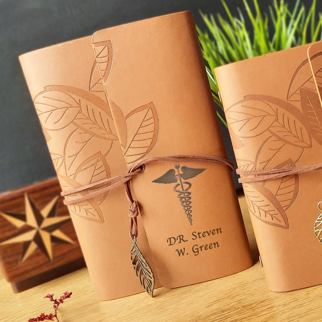 Personalized Doctor Notebook: Engraved Faux Leather Journal & Stylus ...