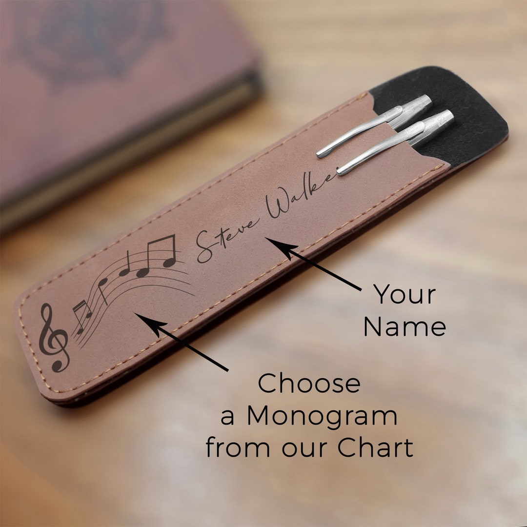 ENGRAVED PEN CASE, Pen Holder, Initials Pencil Case, Personalized ...