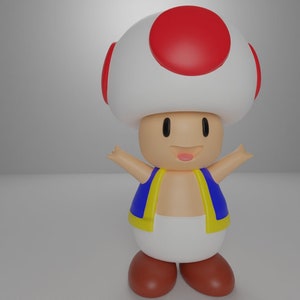Toad 3D Model STL Super Mario Bros - Etsy