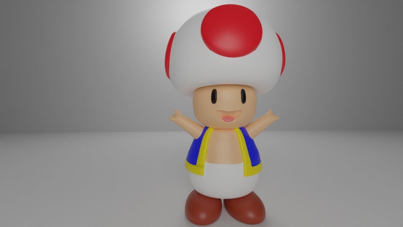 Toad 3D Model STL Super Mario Bros - Etsy