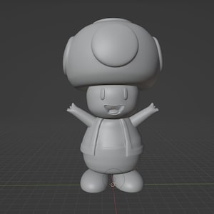 Toad 3D Model STL Super Mario Bros - Etsy