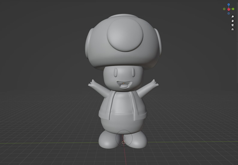 Toad 3D Model STL Super Mario Bros - Etsy