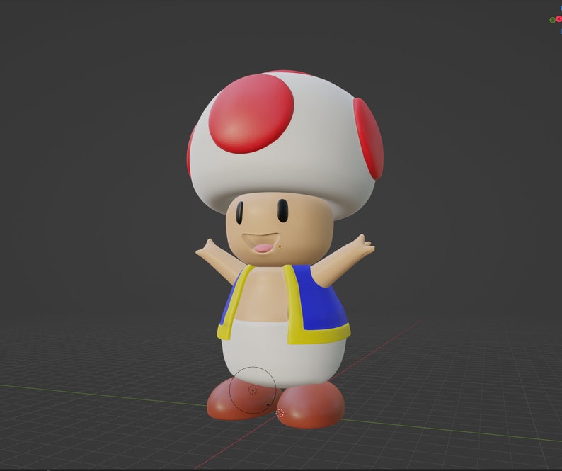 Toad 3D Model STL Super Mario Bros - Etsy