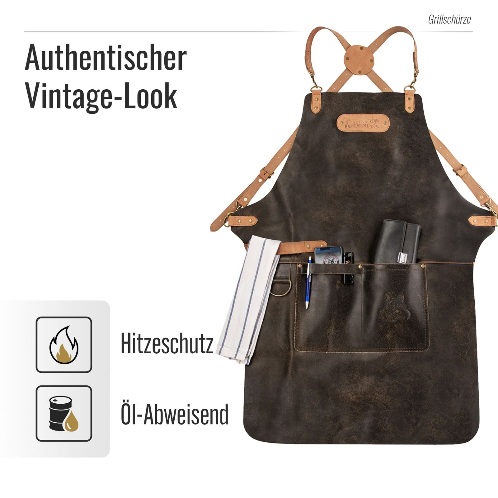 Black Forest Fox BUTCHER Barista Cracker Leather Apron BBQ and - Etsy
