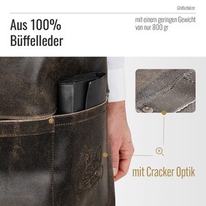 Black Forest Fox BUTCHER Barista Cracker Leather Apron Grill and Work ...