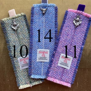 Harris Tweed Bookmark // Scottish Highland Cow, Thistle, Stag, Scottie ...