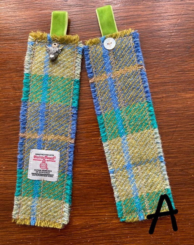 Harris Tweed Bookmark // Scottish Highland Cow, Thistle, Scottie Dog ...