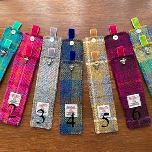 Harris Tweed Bookmark // Scottish Highland Cow, Thistle, Stag, Scottie ...