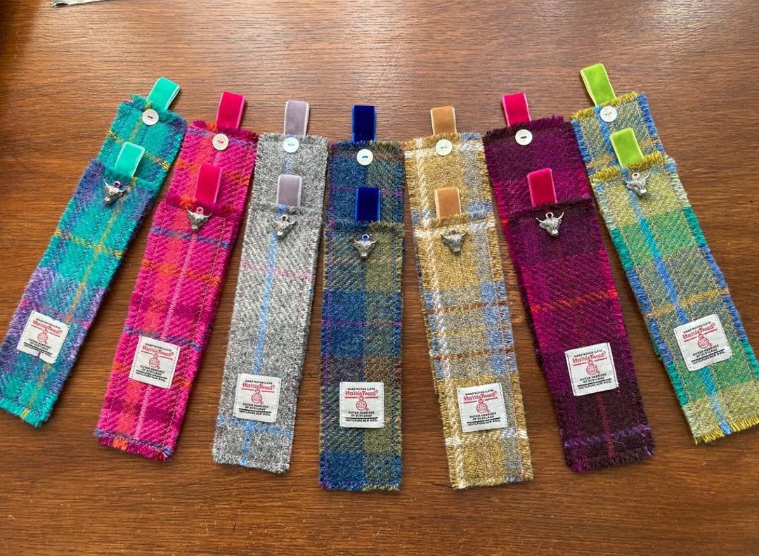 Harris Tweed Bookmark // Scottish Highland Cow, Thistle, Stag, Scottie ...