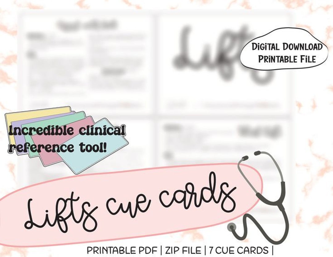 Practical Nursing Placement Cue Cards - Etsy