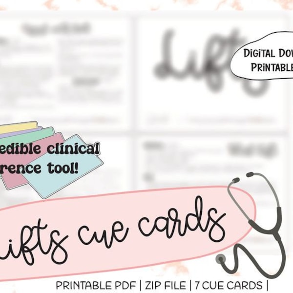 Nursing Cue Cards - Etsy