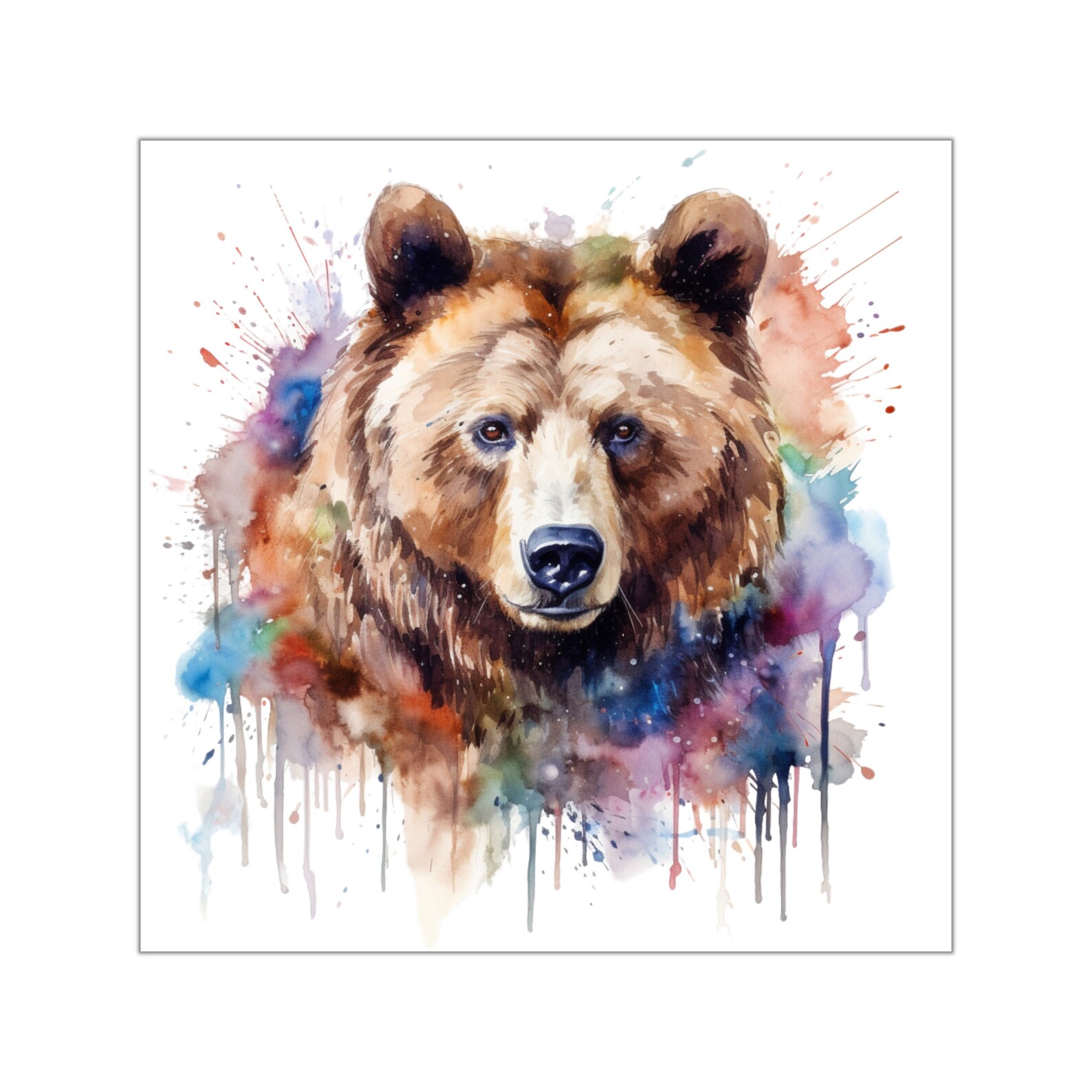 Grizzly Bear Vinyl Decal Sticker, Grizzly Bear Sticker, Bear Car Decal ...