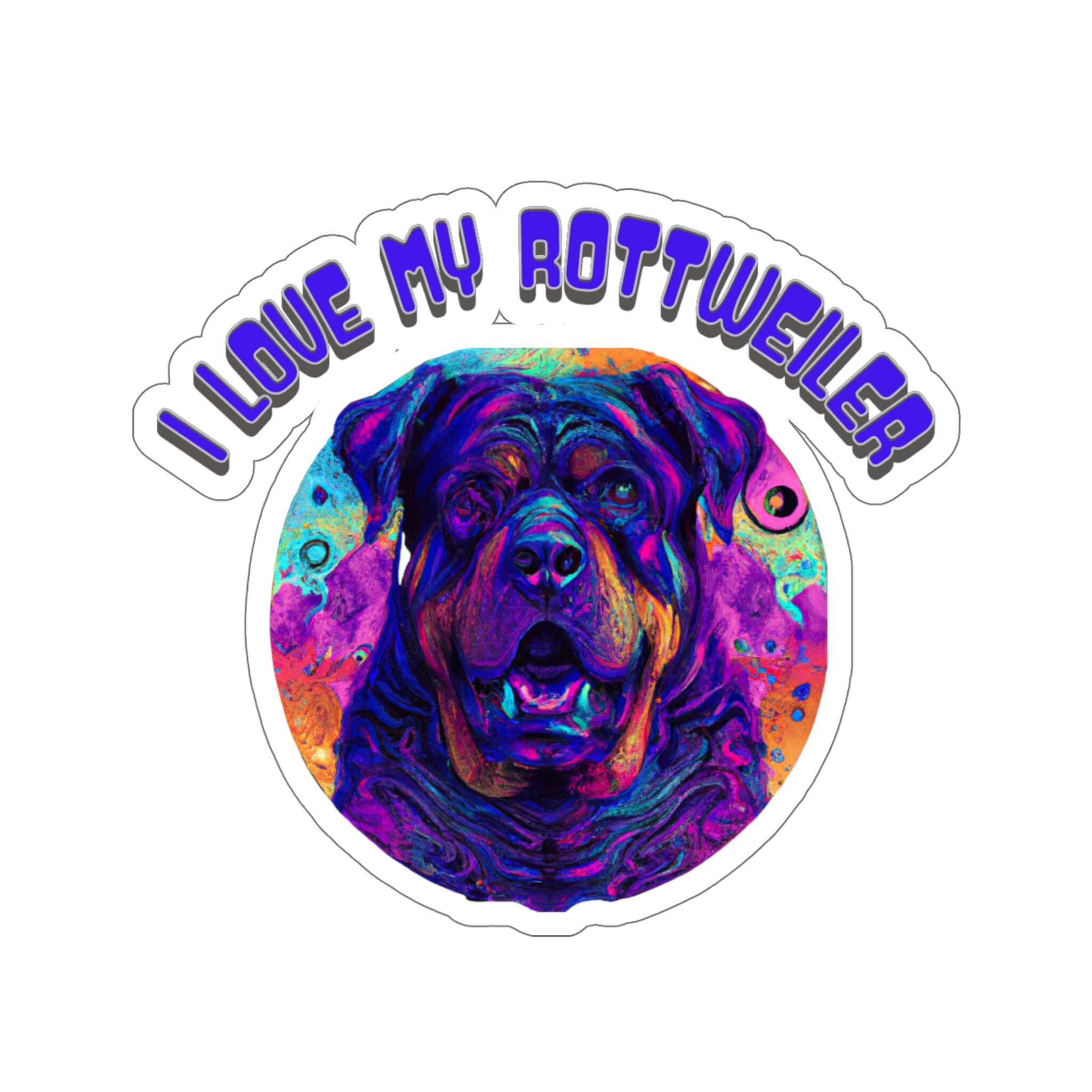 I Love My Rottweiler Sticker, Rottweiler Sticker, Dog Sticker ...
