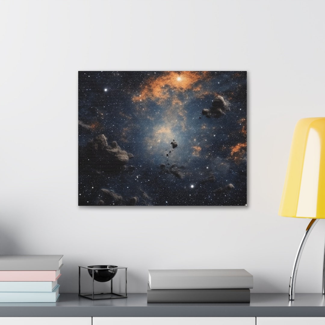 Galaxy Canvas Art Print, Space Art Print Wall Art, Galaxy Canvas Wall ...
