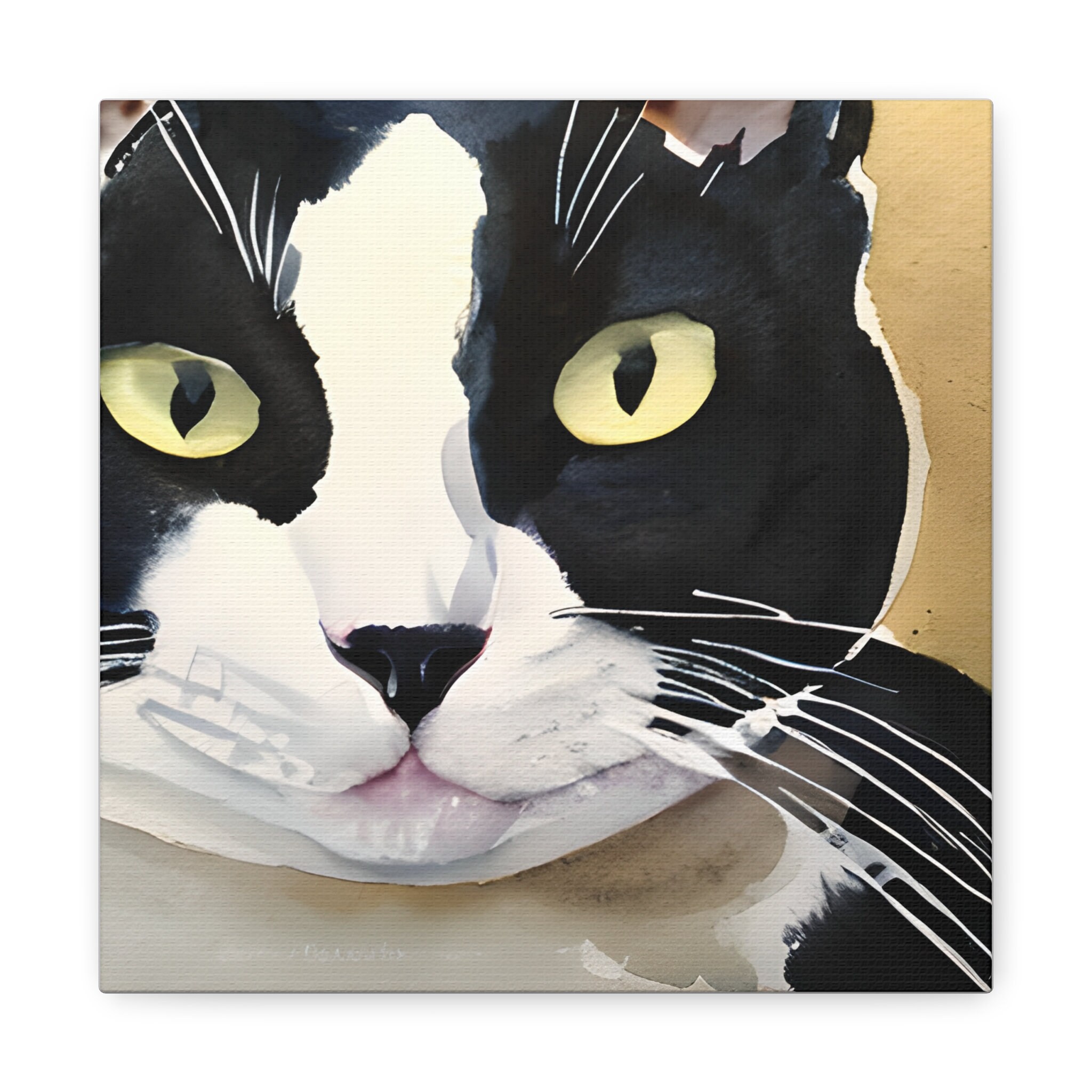 Tuxedo Cat Art Print Tuxedo Cat Canvas Print Tuxedo Cat - Etsy