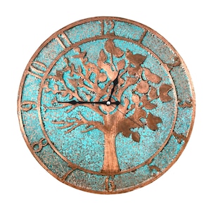 Handmade Rusted, Copper Patina Wall Clock, Oxidized Copper Wall Clock ...