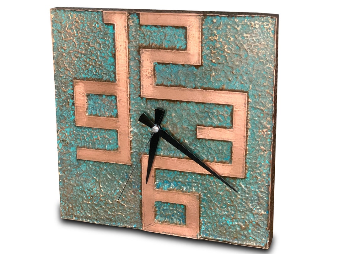Rusted Wall Clock | Copper Wall Clock | Oxidized Copper Wall Clock ...