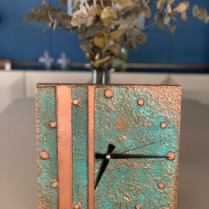 Handmade Rusted Wall Clock | Copper Wall Clock | Oxidized Copper Wall ...