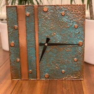 Handmade Rusted Wall Clock | Copper Wall Clock | Oxidized Copper Wall ...