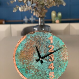 Handmade Rusted I Copper Patina Wall Clock I Oxidized Copper Wall Clock ...