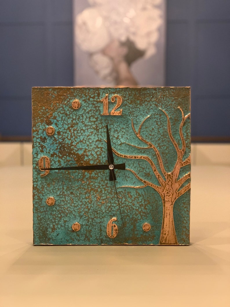 Handmade Rusted, Copper Wall Clock,| Oxidized Copper Wall Clock ...