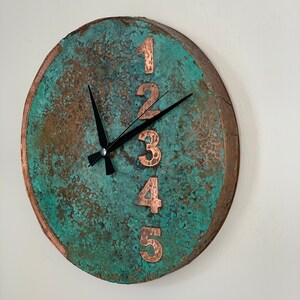 Handmade Rusted I Copper Patina Wall Clock I Oxidized Copper Wall Clock ...