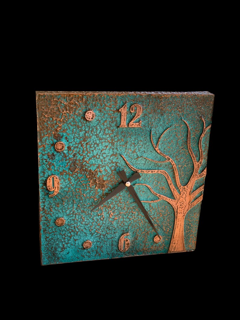 Handmade Rusted, Copper Wall Clock,| Oxidized Copper Wall Clock ...