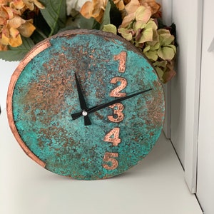 Handmade Rusted I Copper Patina Wall Clock I Oxidized Copper Wall Clock ...