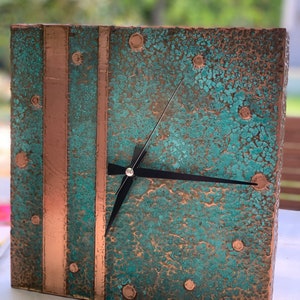 Handmade Rusted Wall Clock | Copper Wall Clock | Oxidized Copper Wall ...