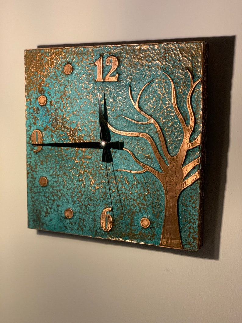 Handmade Rusted, Copper Wall Clock,| Oxidized Copper Wall Clock ...