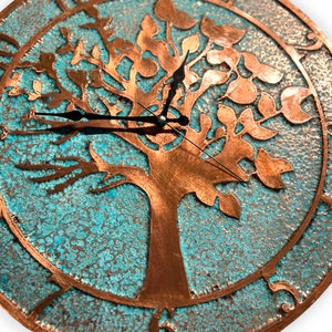 Handmade Rusted, Copper Patina Wall Clock, Oxidized Copper Wall Clock ...
