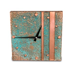 Handmade Rusted Wall Clock | Copper Wall Clock | Oxidized Copper Wall ...