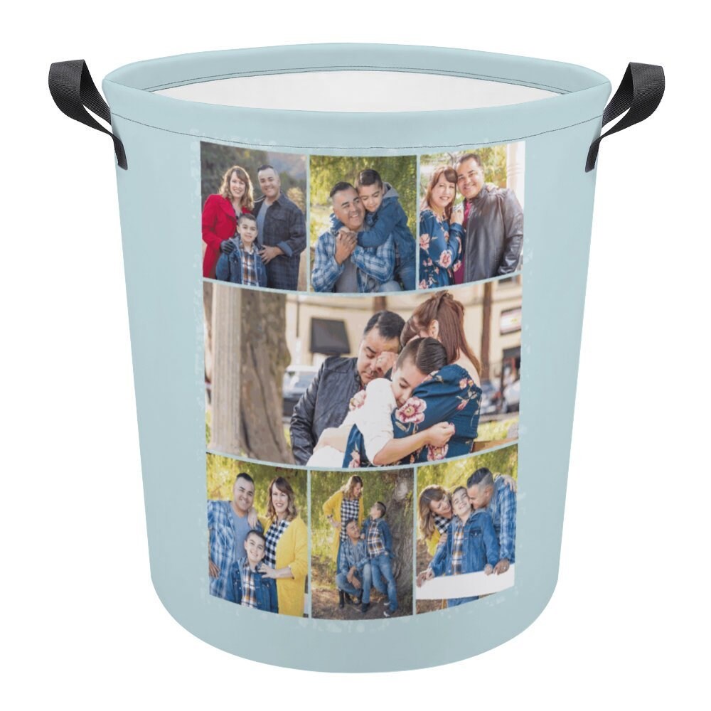 Personalized Laundry Basket With Family Photos, Custom Name Laundry ...