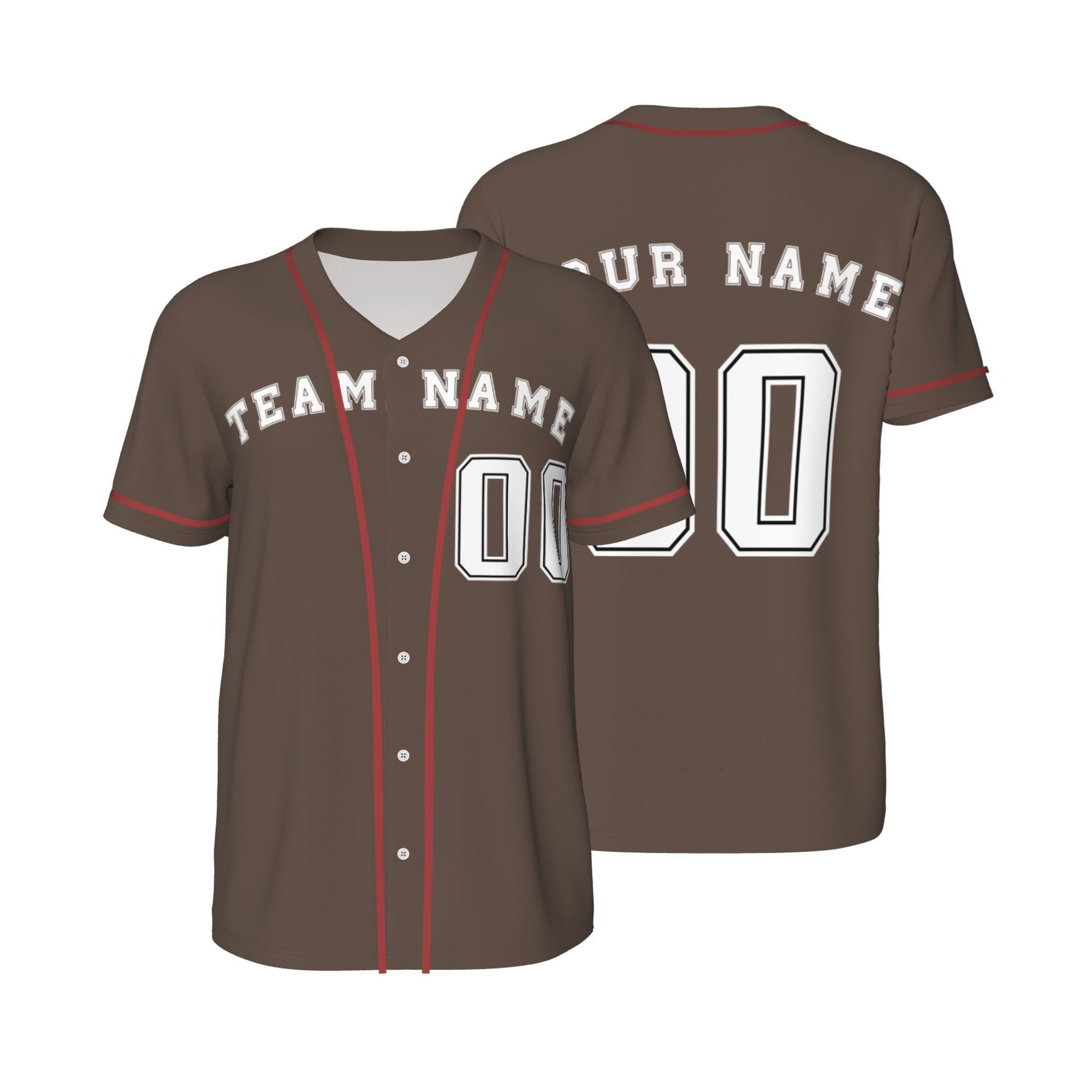Custom Baseball Jersey: Personalized Team Name & Number, Button Down ...